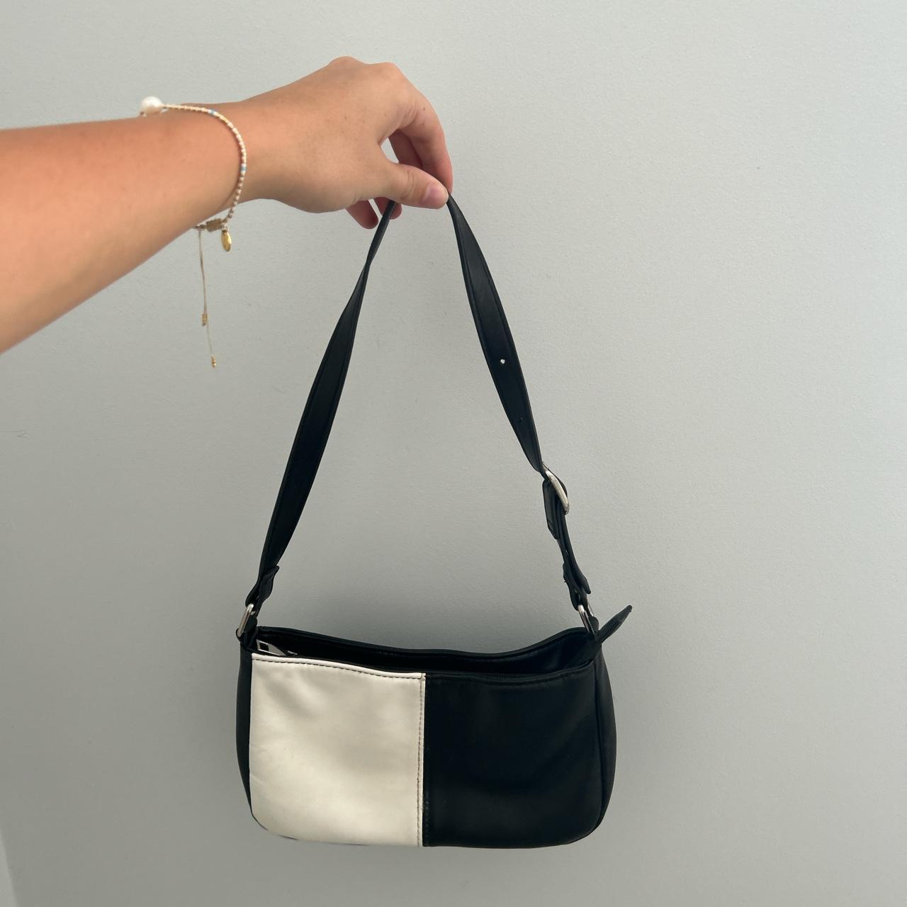 Simple black and white bag Great for going out and... - Depop