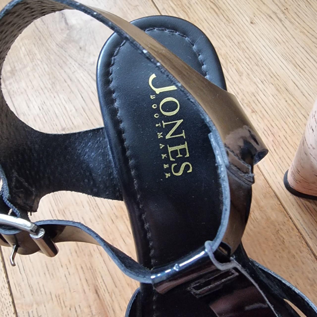 Jones the Bootmaker black patent wedge. Very... - Depop
