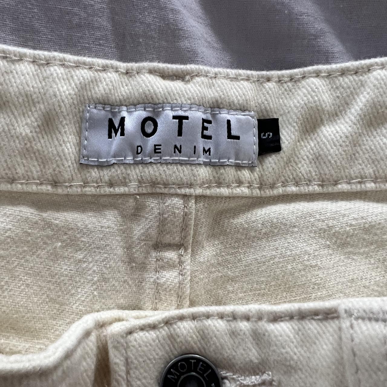 Motel parallel jeans in cream low rise worn once - Depop