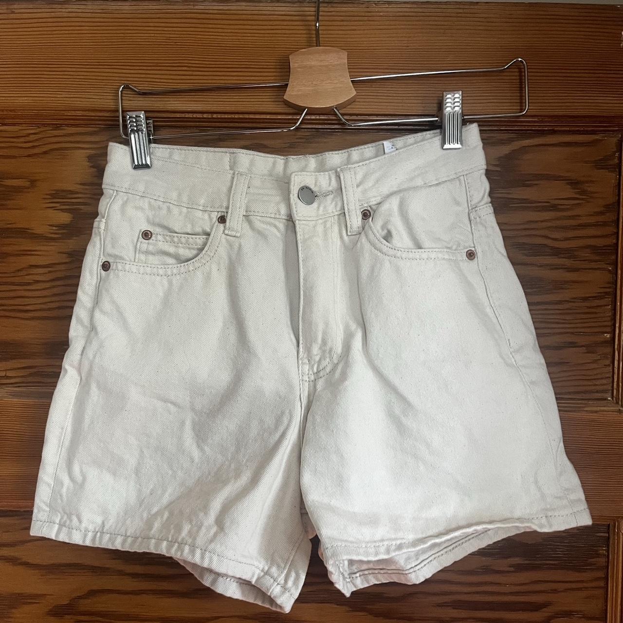 Women's White and Cream Shorts | Depop