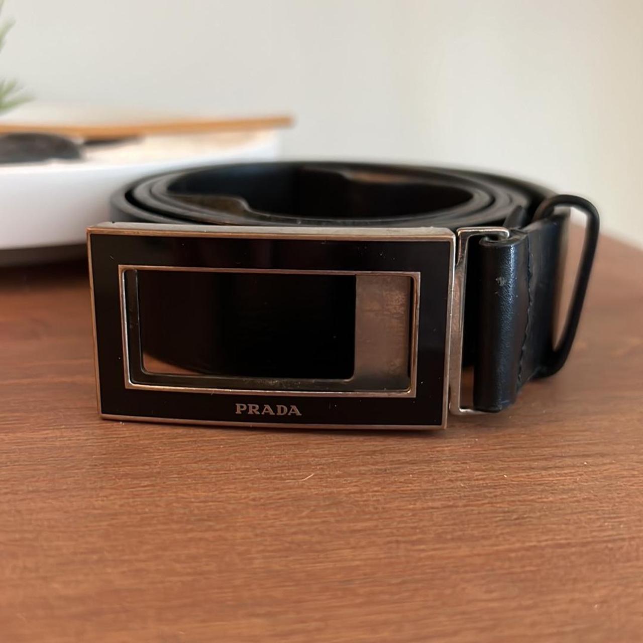 Prada belt Black Prada belt Size 85/34 Good... - Depop