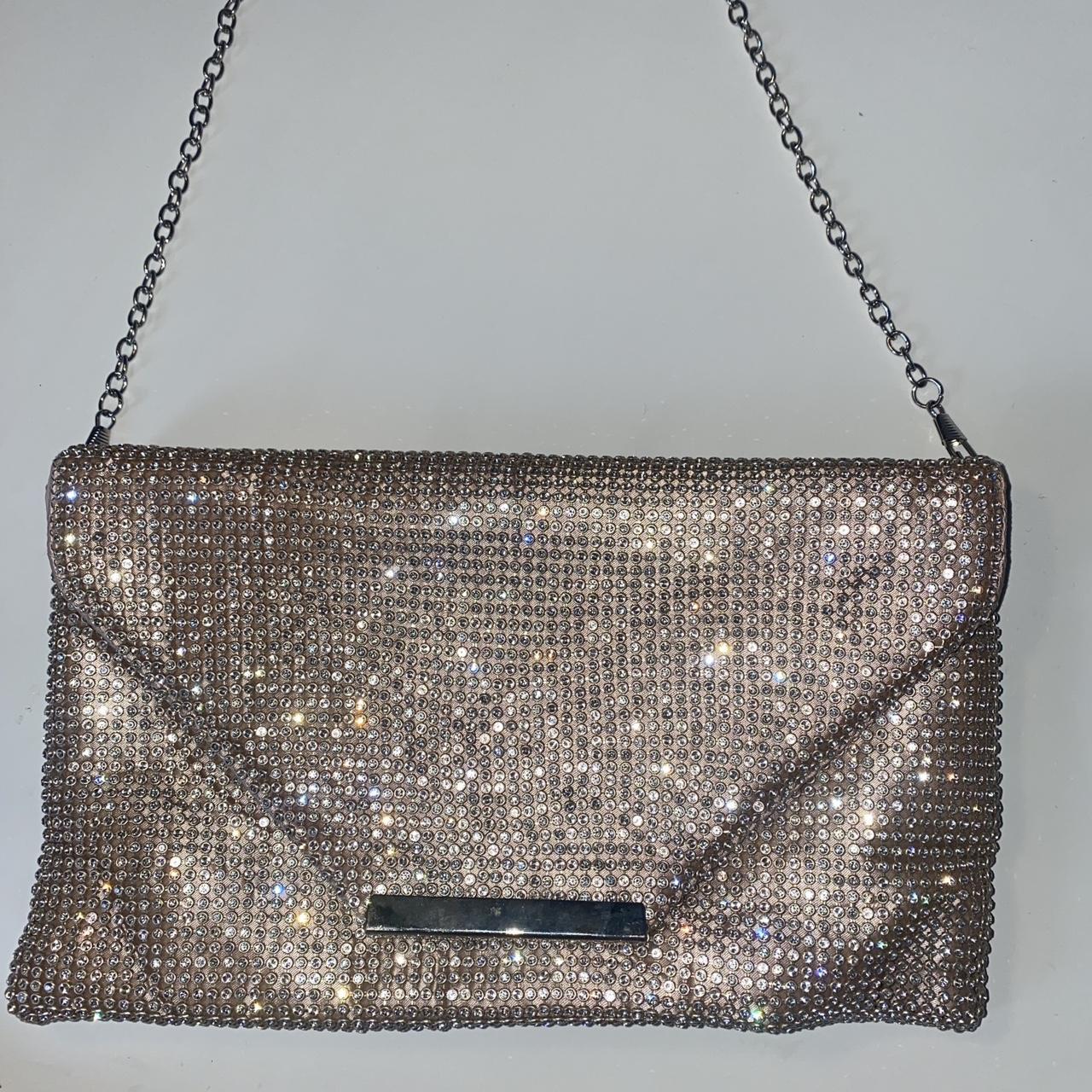 Sequin handbag/ clutch From New Look Long strap... - Depop