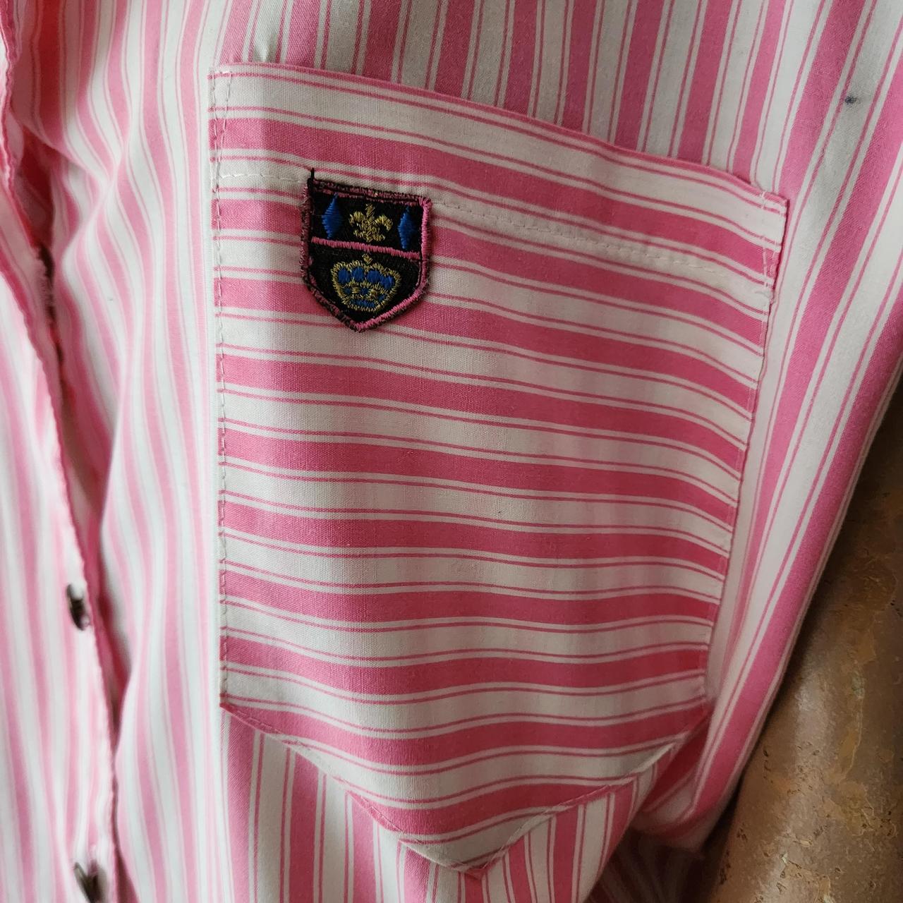 VINTAGE 80s TARGET Pink & White Striped Sleeveless... - Depop