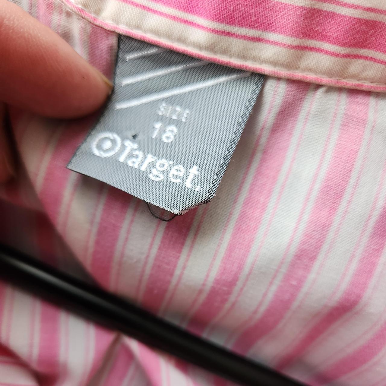 VINTAGE 80s TARGET Pink & White Striped Sleeveless... - Depop