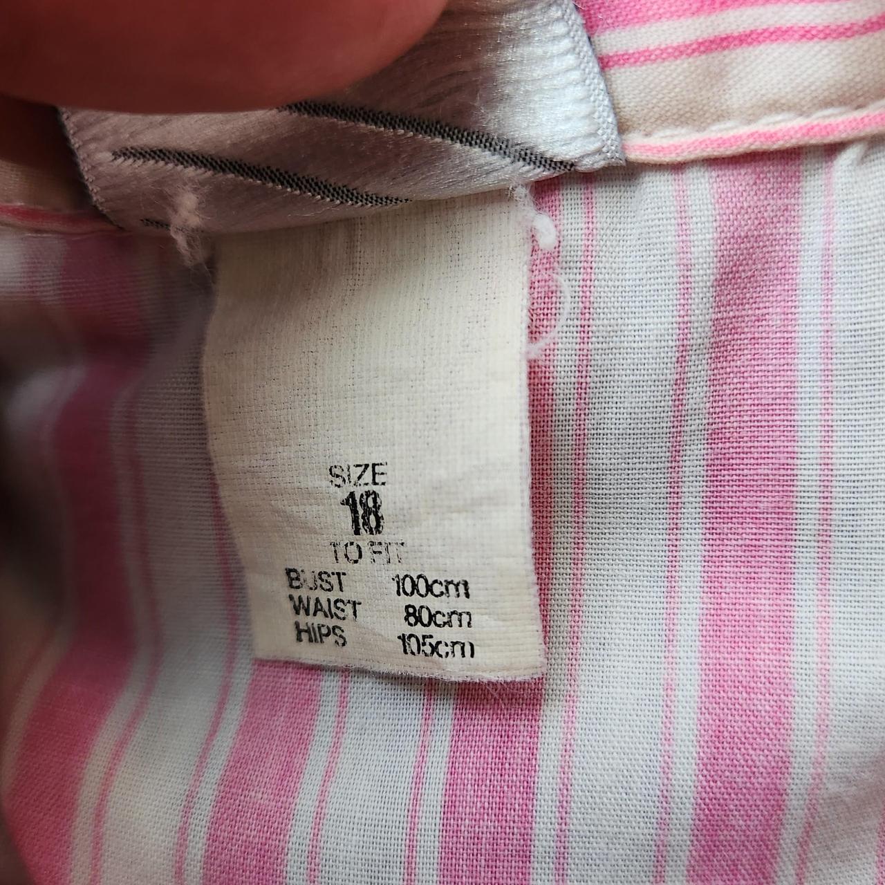 VINTAGE 80s TARGET Pink & White Striped Sleeveless... - Depop