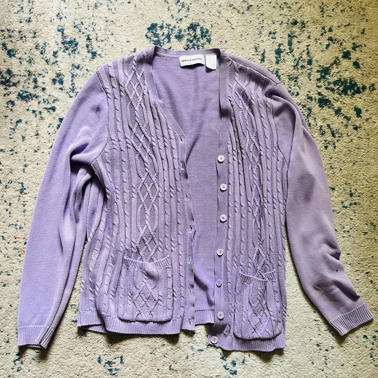 Lilac knit Cardigan - Depop