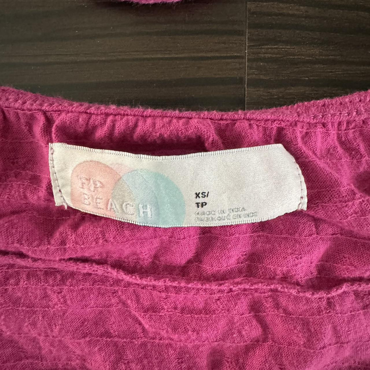 free people hot pink beach coverup/dress, size extra... - Depop