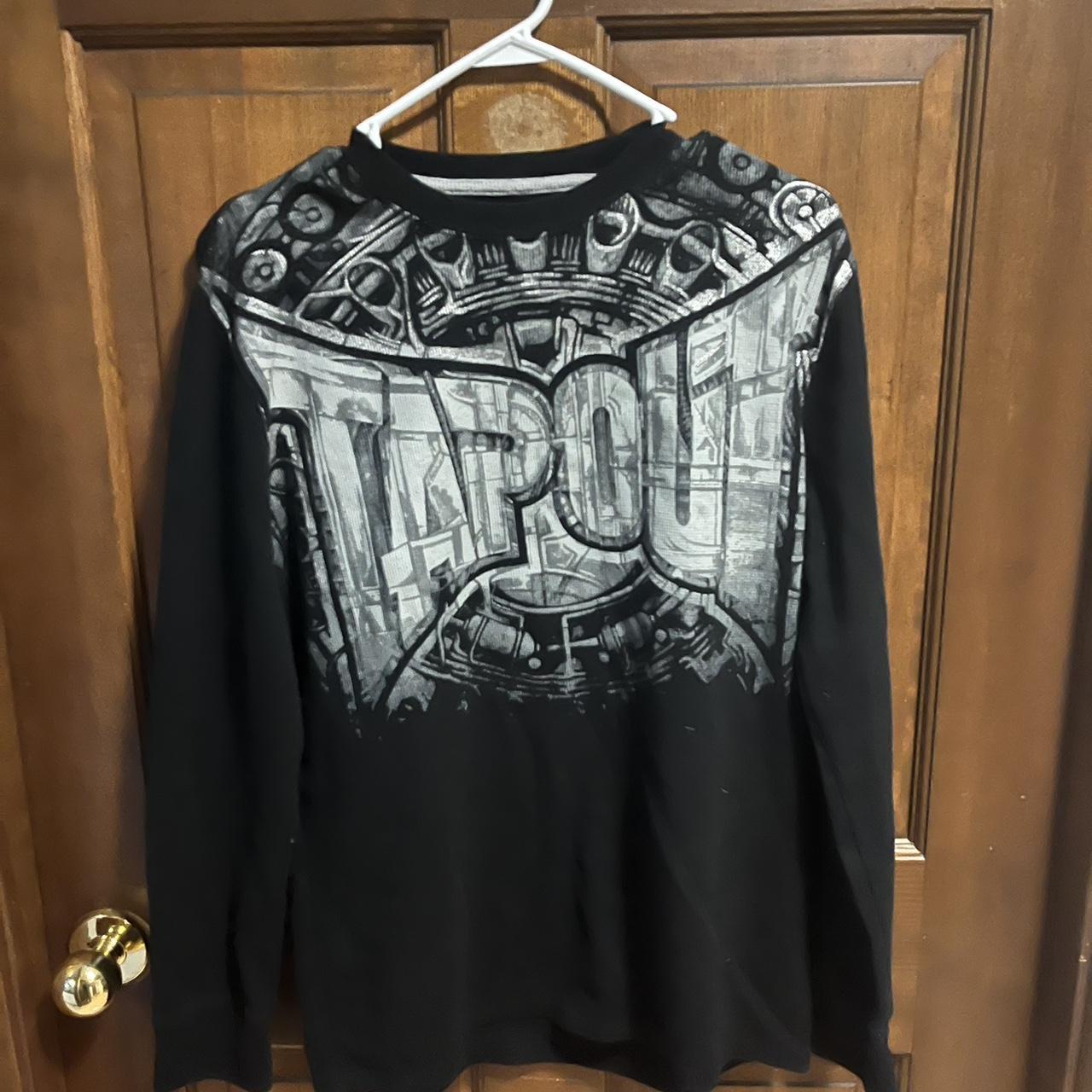 Tap out black shirt Says xl but fits more like a... - Depop