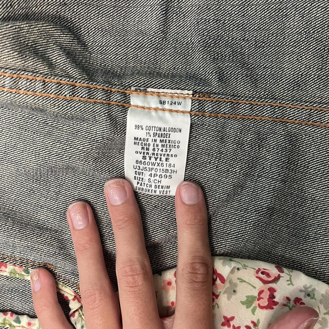 Polo Jeans Co. denim vest with flower... - Depop