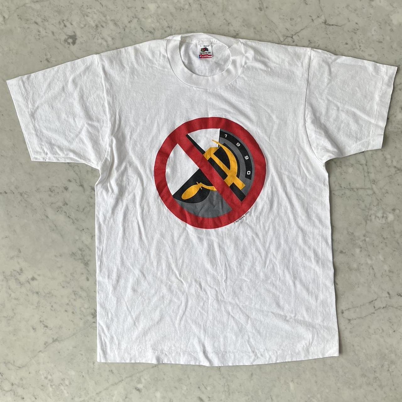 1990 Soviet Union Propaganda Tee Shirt - full single... - Depop