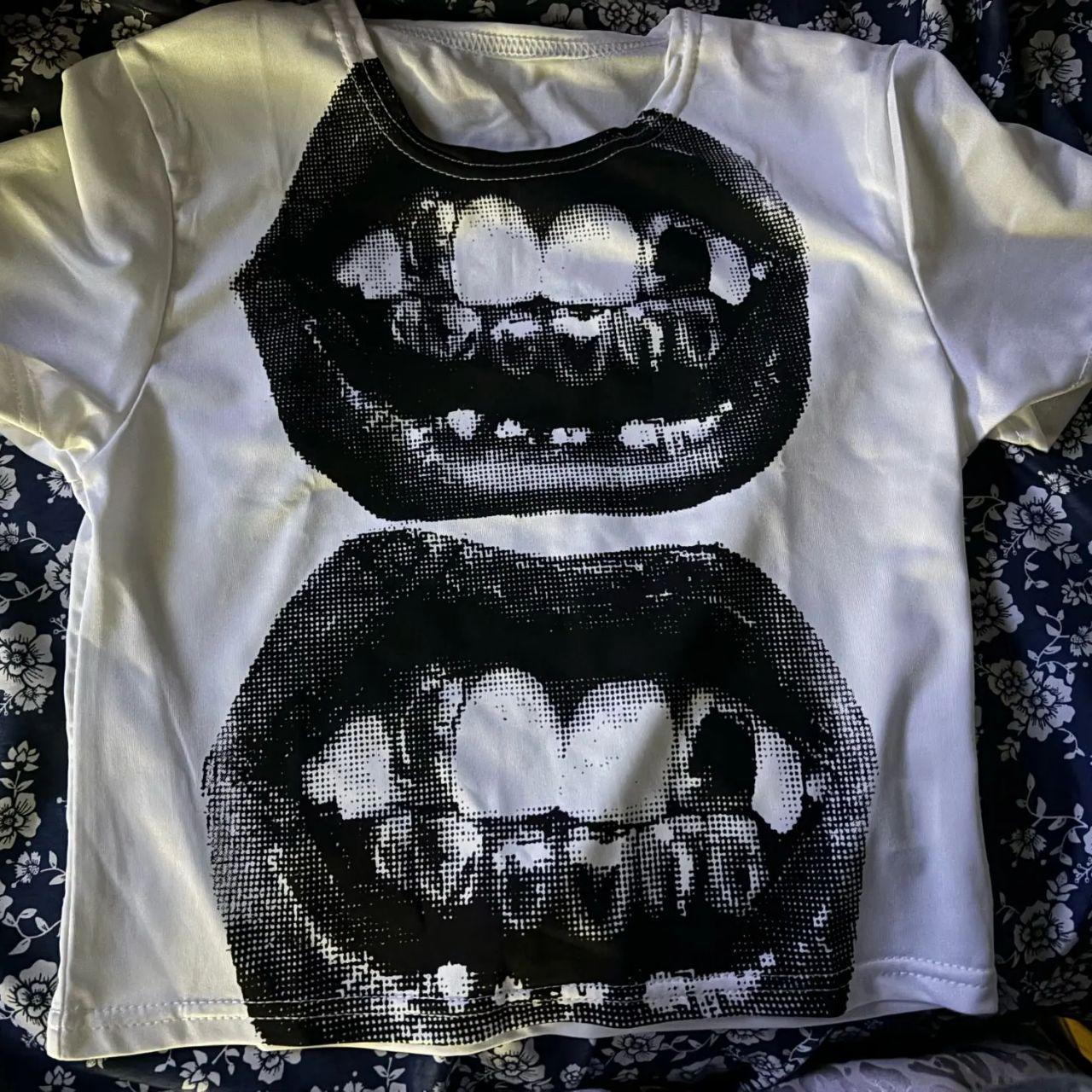 🖤 Y2K Grunge Teeth Graphic Tee 🖤 Obsessed with this... | Depop