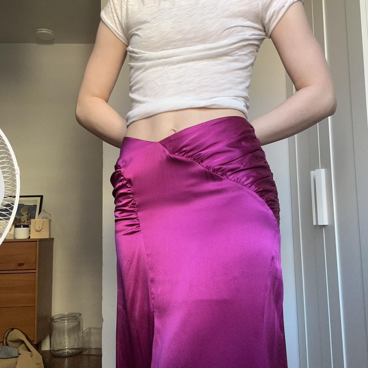 Nicholas bright fuchsia pink silk slip skirt!... - Depop