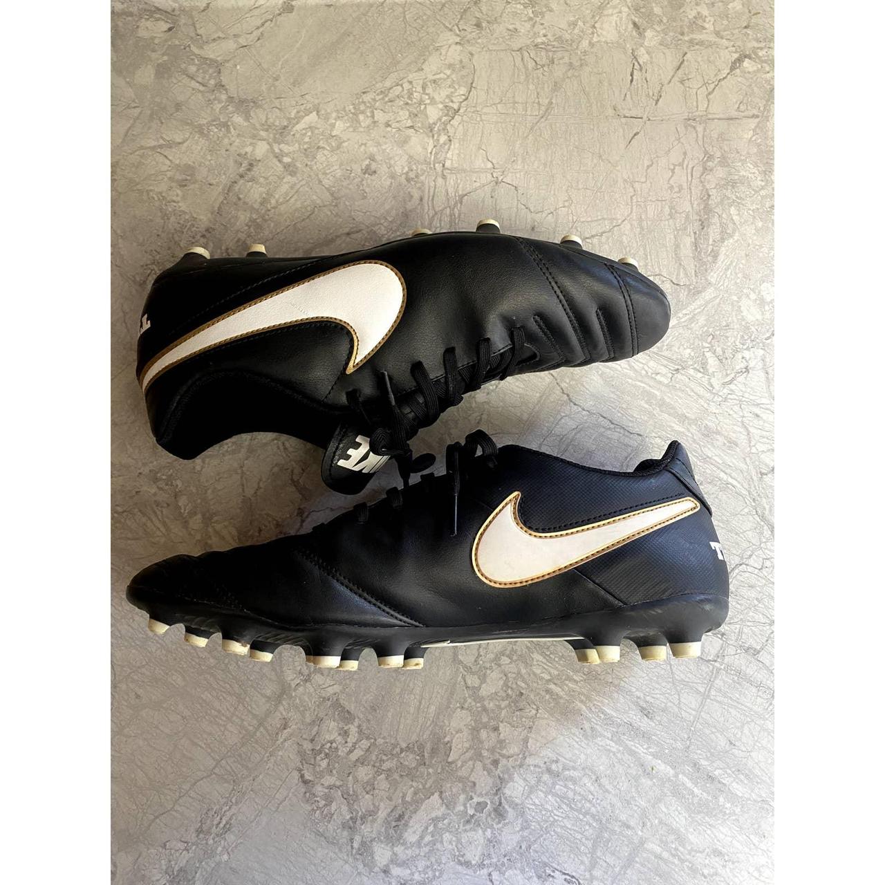 Nike Tiempo Rio III black and white soccer cleats... - Depop