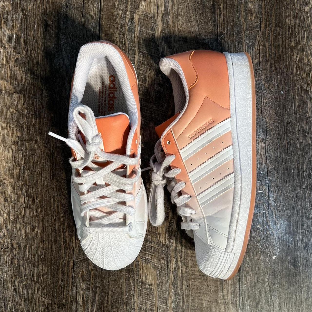 Adidas Superstar Orange Ombré FREE... - Depop