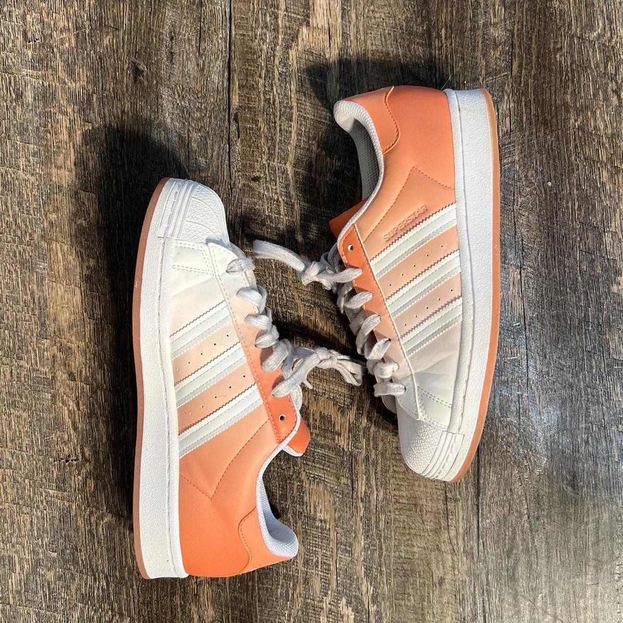 Adidas Superstar Orange Ombré FREE... - Depop