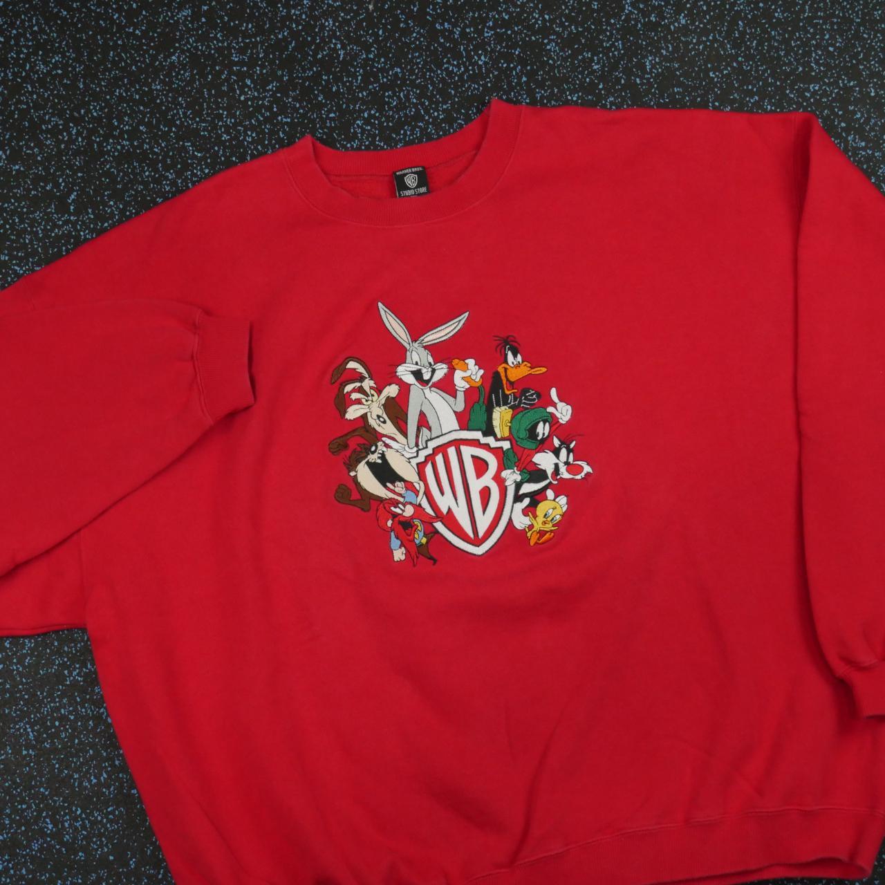 Vintage 1996 Warner Bros Studio Store Sweatshirt... - Depop