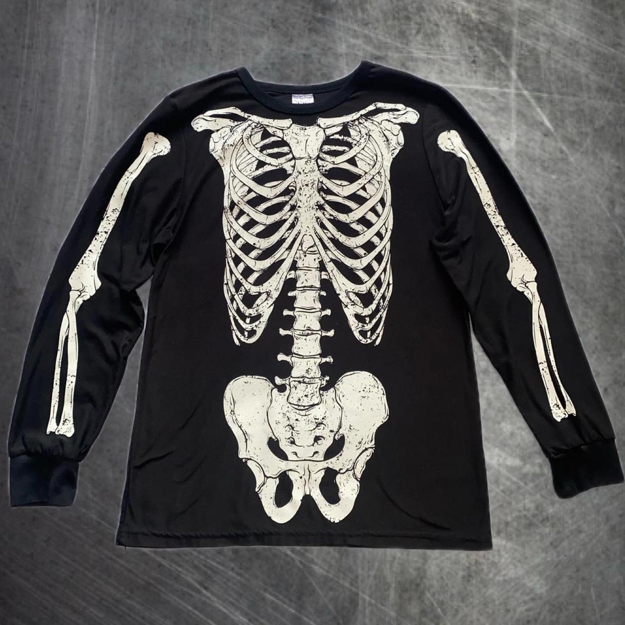 Spirit Halloween Skeleton Long Sleeve Size: xs... - Depop