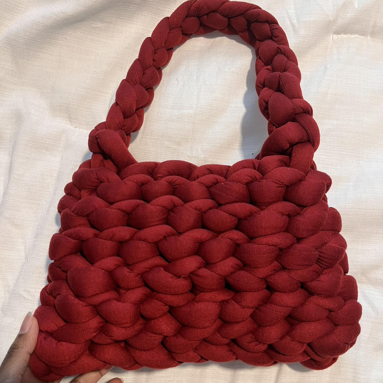 Women's Red and Burgundy Bag | Depop