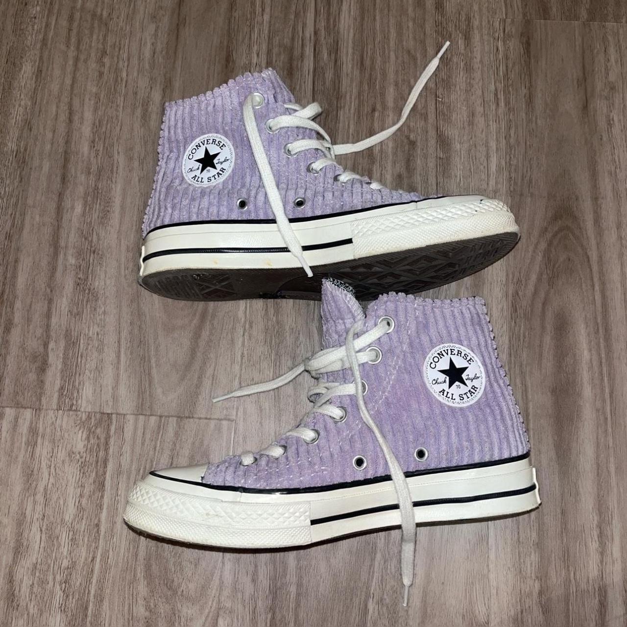 CORDUROY CUSTOM CONVERSE. i recommend these to a... - Depop