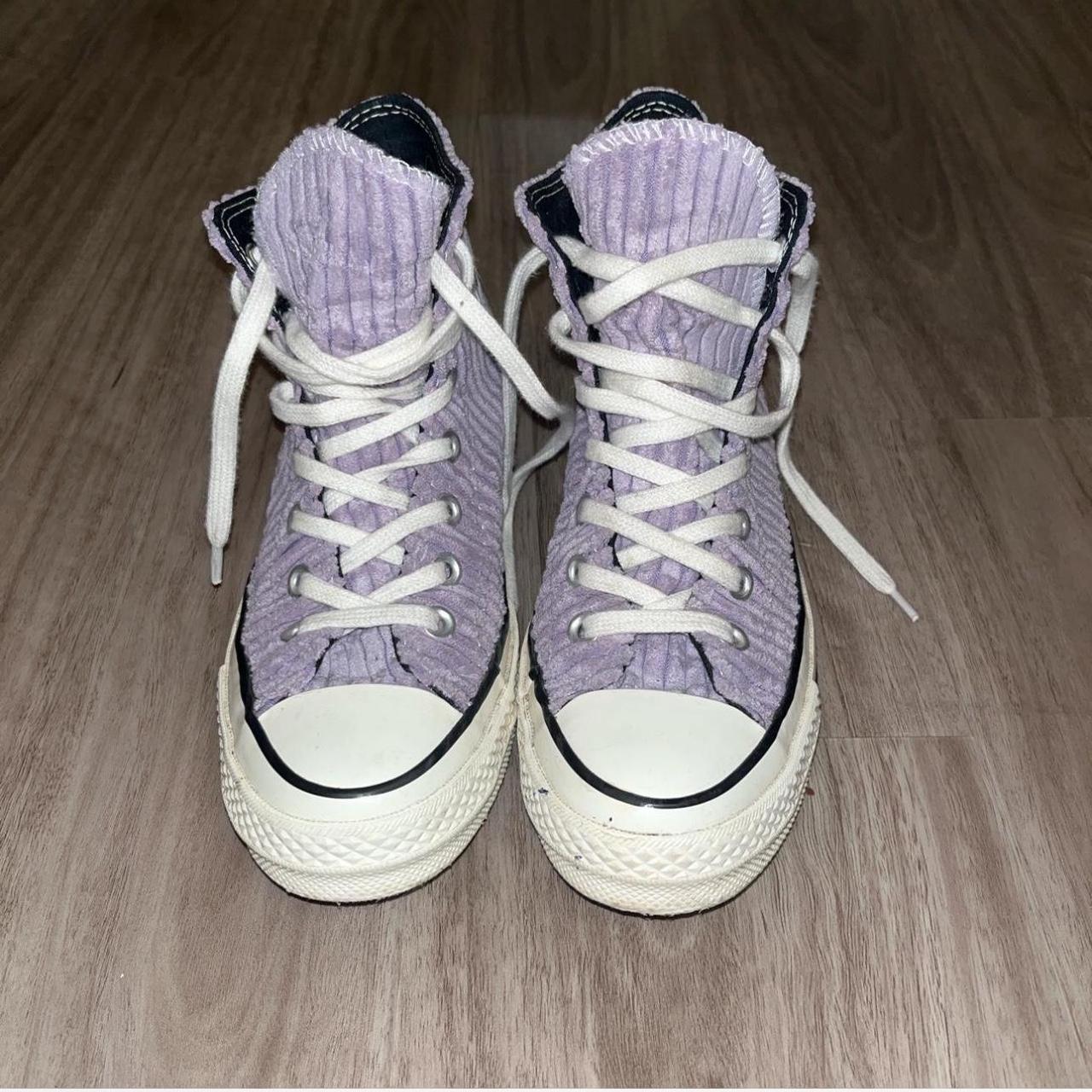 CORDUROY CUSTOM CONVERSE. i recommend these to a... - Depop