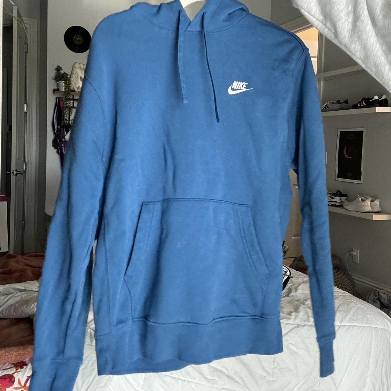Nike Hoodie - Men’s size Medium - true Blue -... - Depop