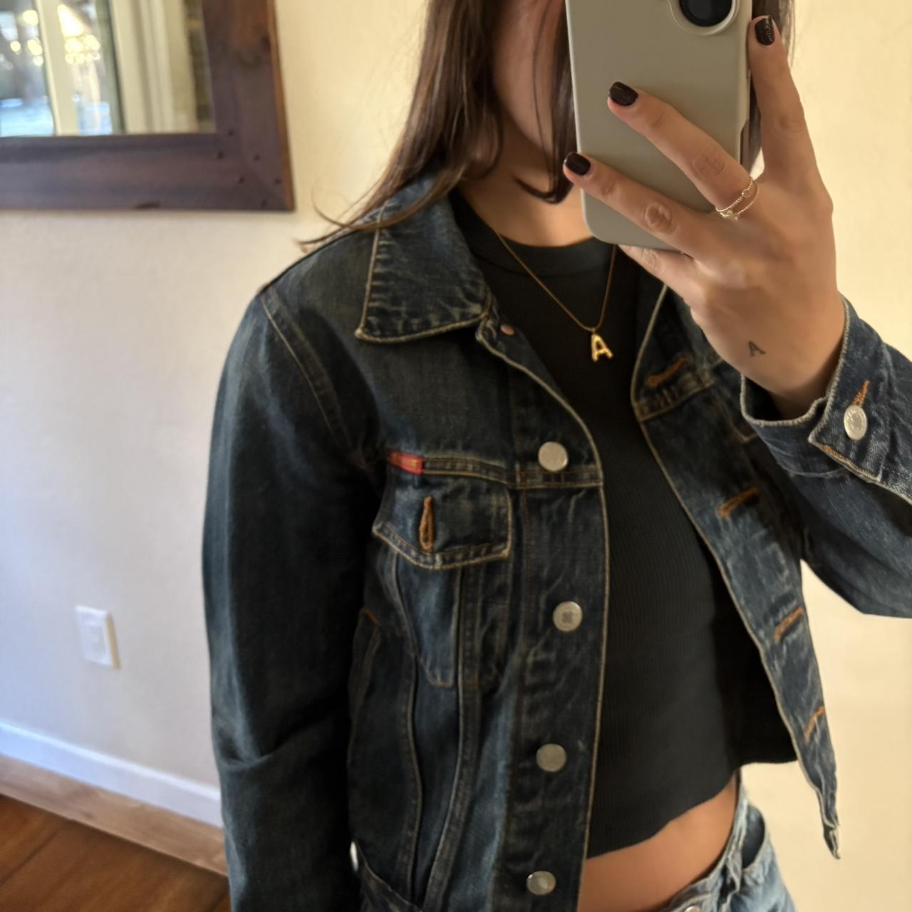 Lucky Jean jacket Super cuteeee just a bit too... - Depop