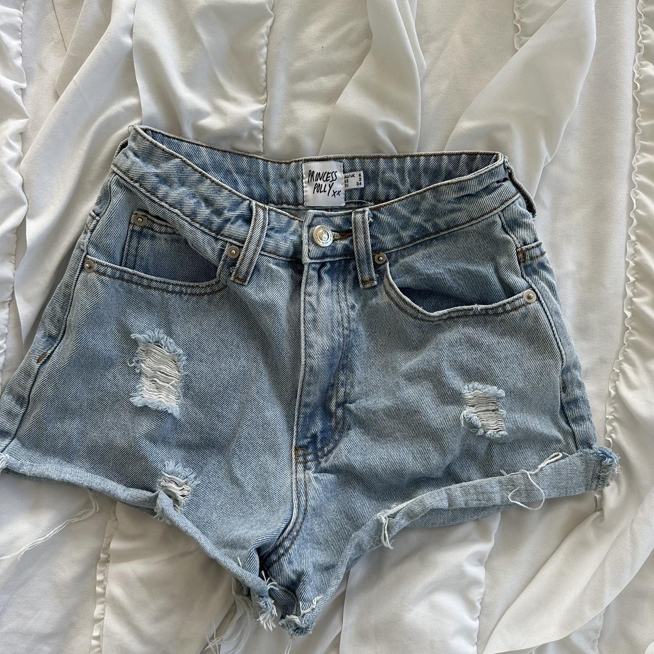 Princess Polly Jean shorts size us 2 Perfect... - Depop