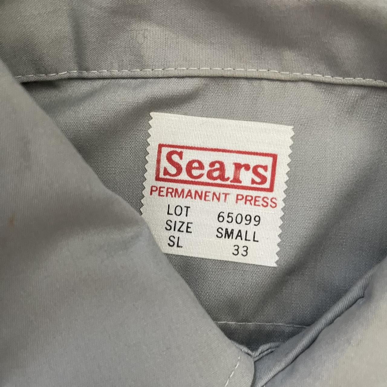 Vintage 1970s Sears Work Button Up Long Sleeve... - Depop