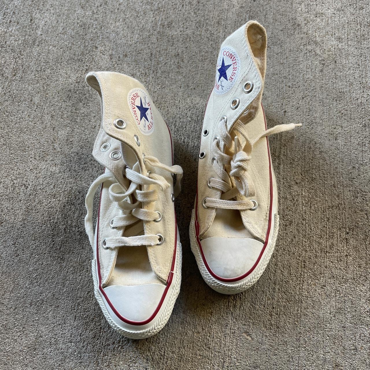Vintage 1990s White Chuck Taylor Converse All-Stars... | Depop