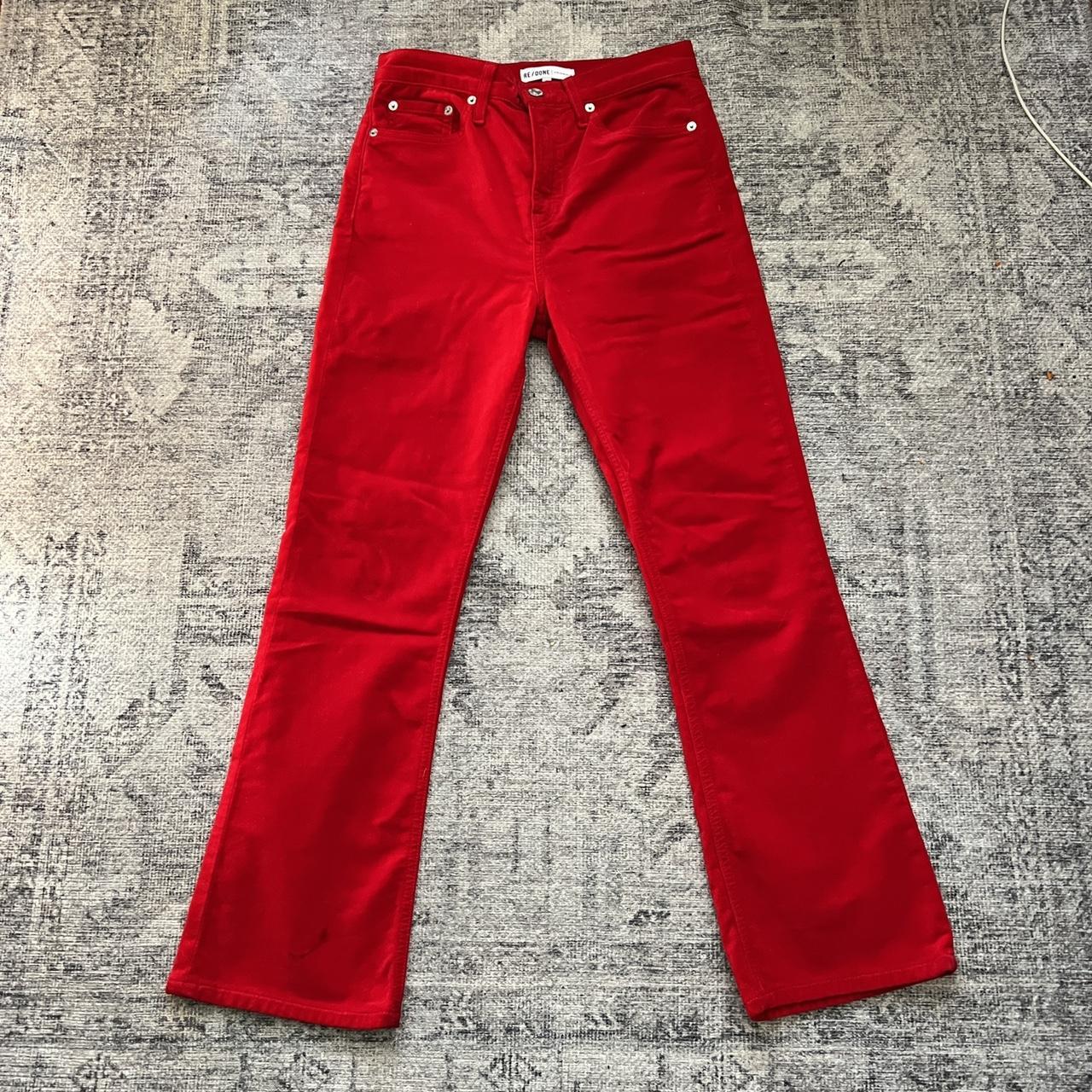 RE/DONE Women's Red Jeans | Depop