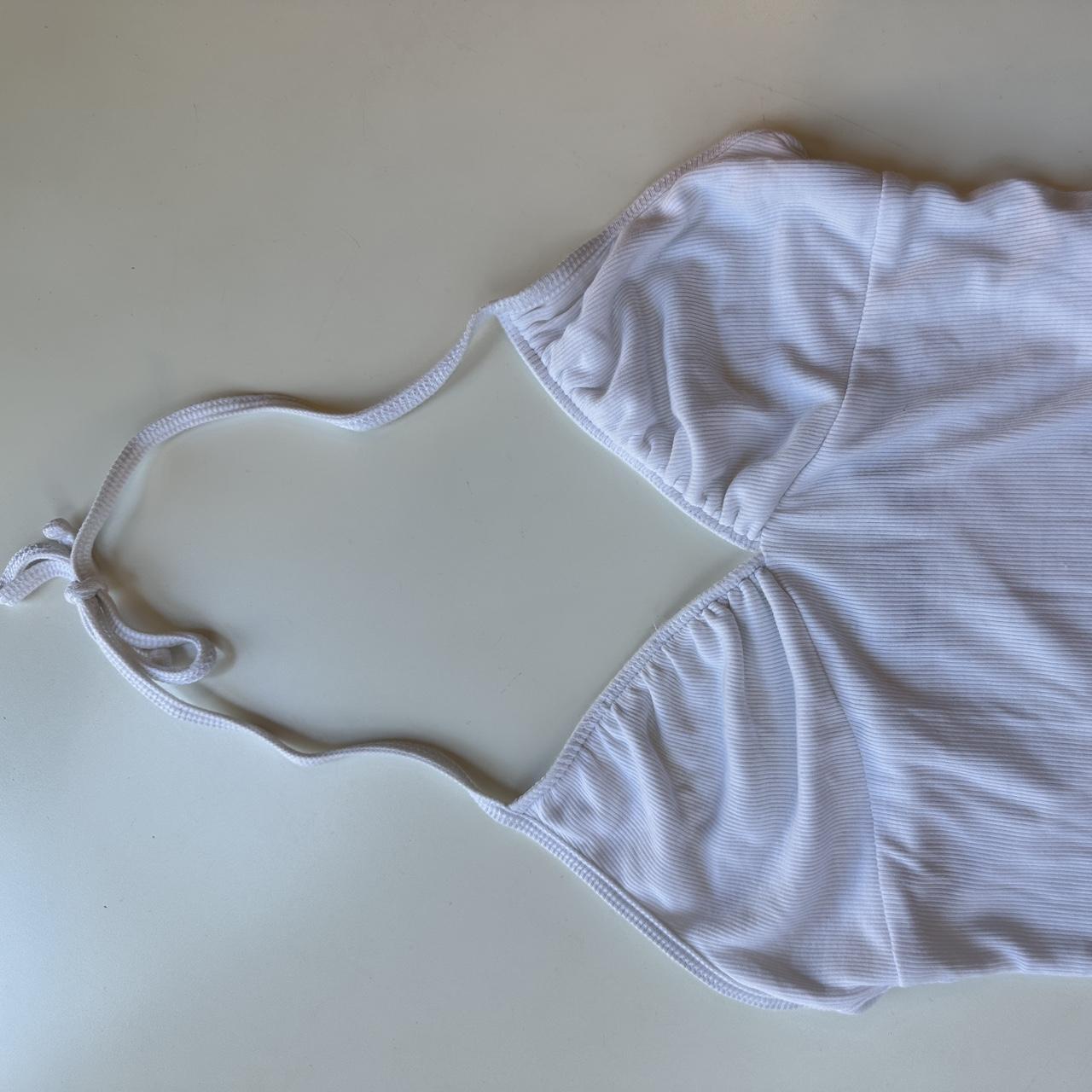 white aritzia / sun•deh halter top ☀️ size 2xs.... - Depop