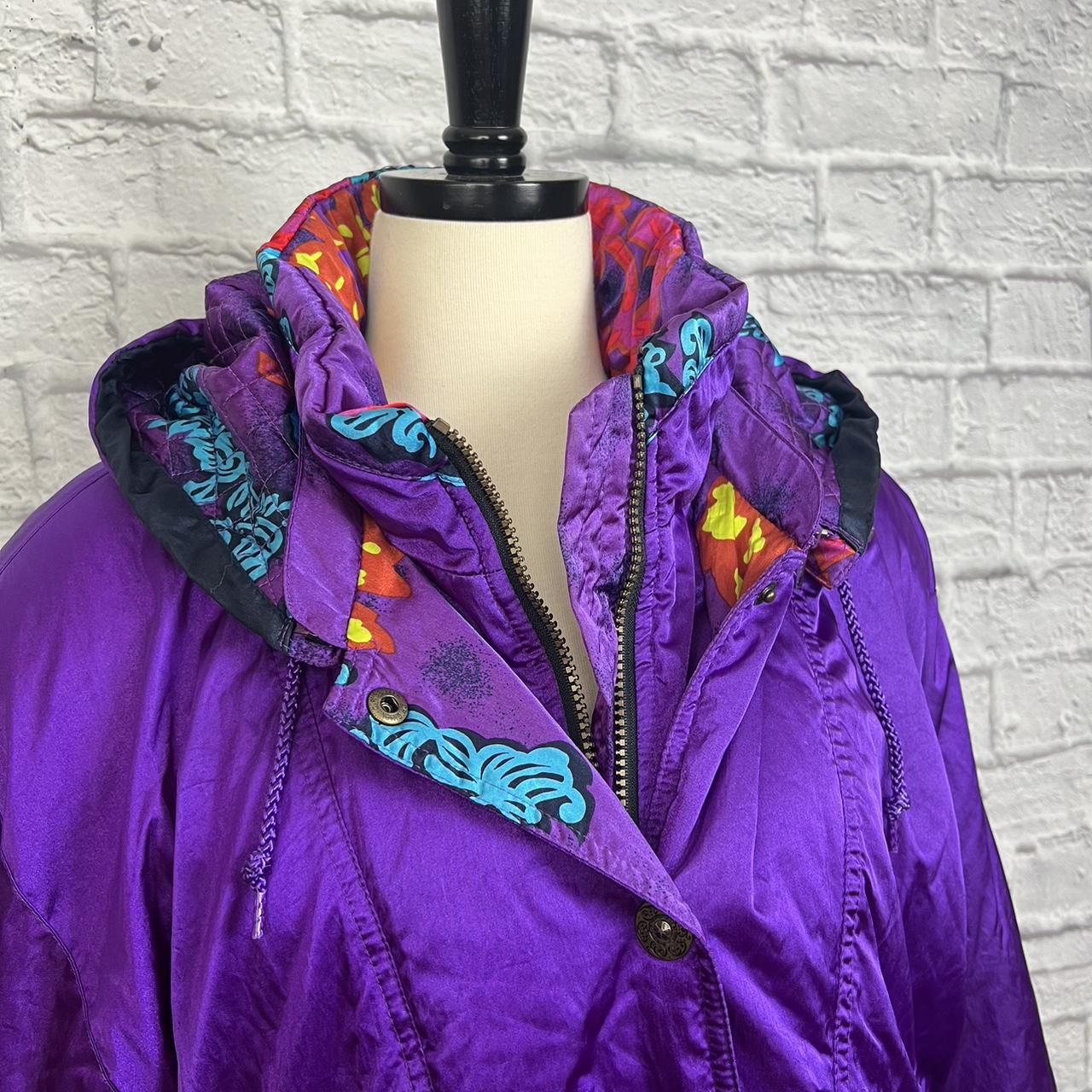 Obermeyer Vintage 80’s Ski Jacket Stardust Purple... - Depop