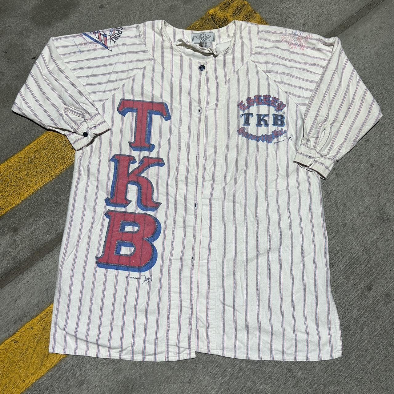 Vintage TKB Fraternity Baseball Jersey Quarter... - Depop