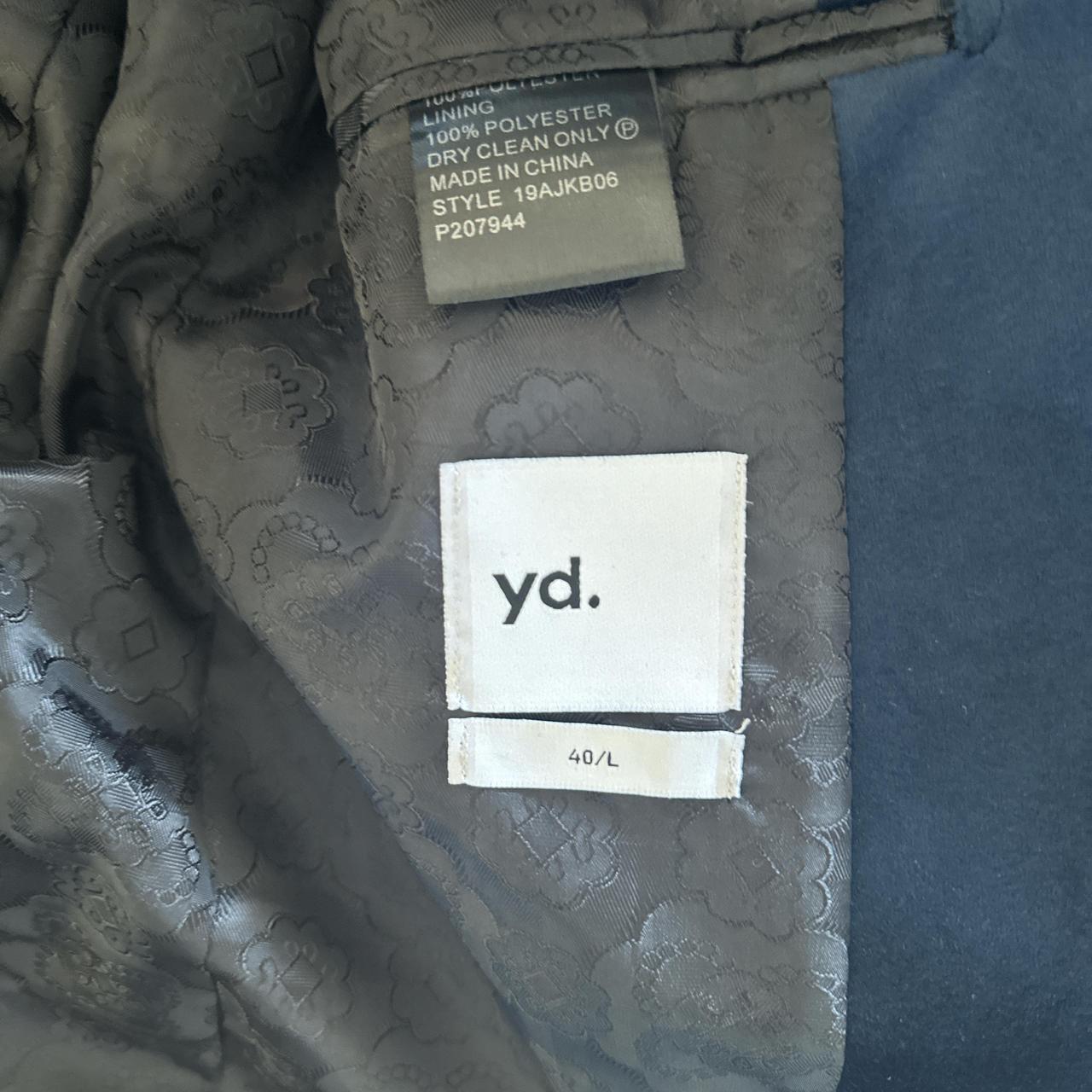 YD men’s navy blue velvet suit jacket/blazer Size... - Depop