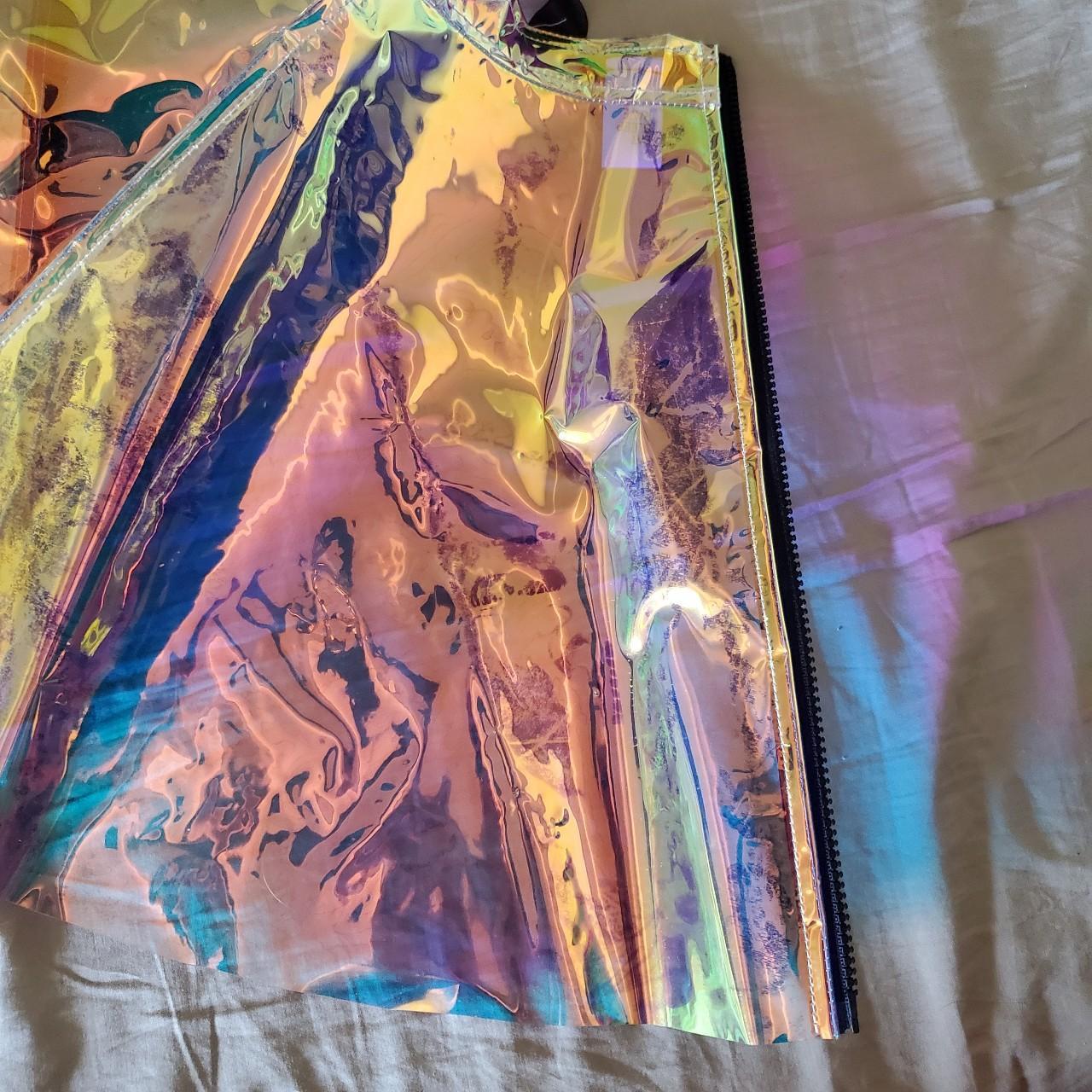 DOLLS KILL CLUB EXX HOLOGRAPHIC OVERALL... - Depop