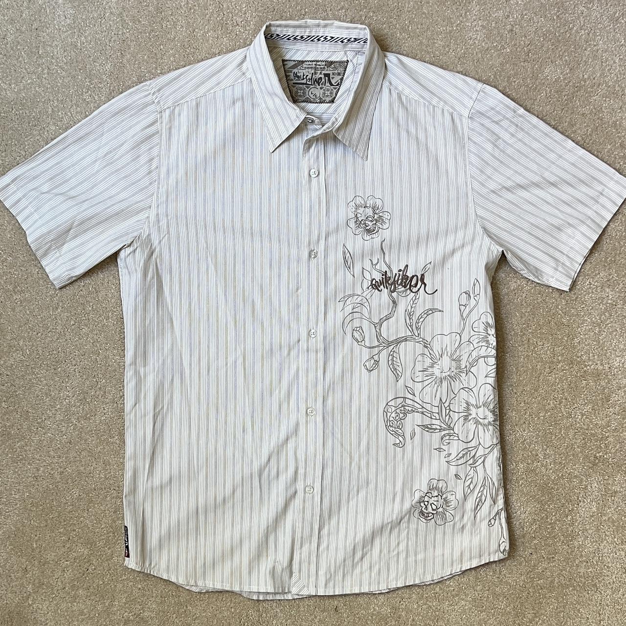 Y2K Quicksilver embroidered skull and logo short... - Depop