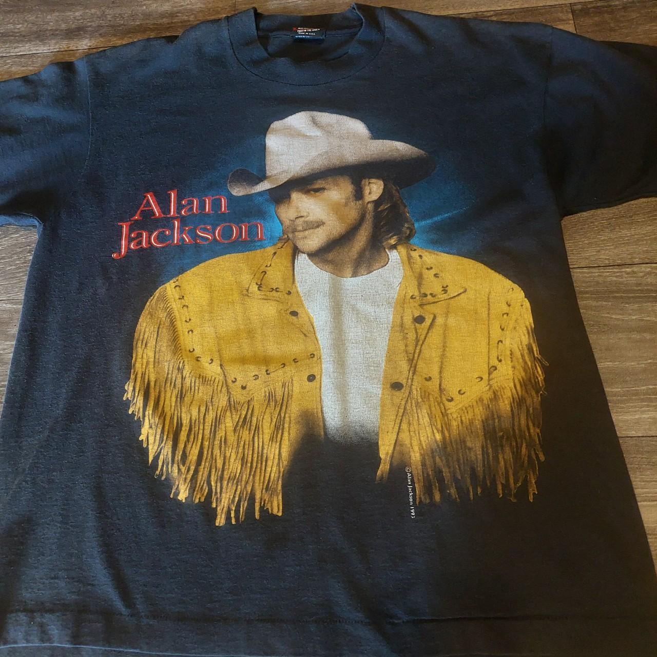 Alan Jackson shirt 1993 Single stitch on top and... - Depop