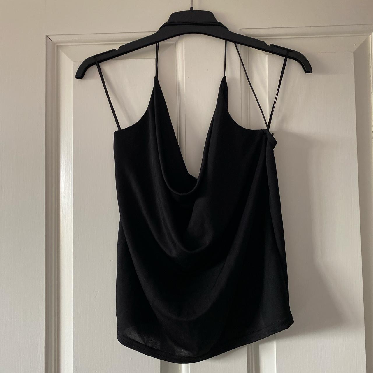 Vintage black strappy tank top ( Size 14) In... - Depop