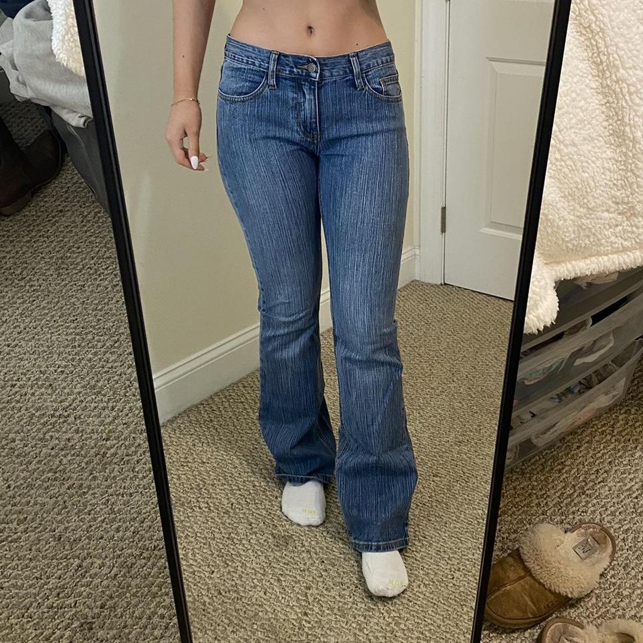 brandy melville low rise denim jeans j.... - Depop