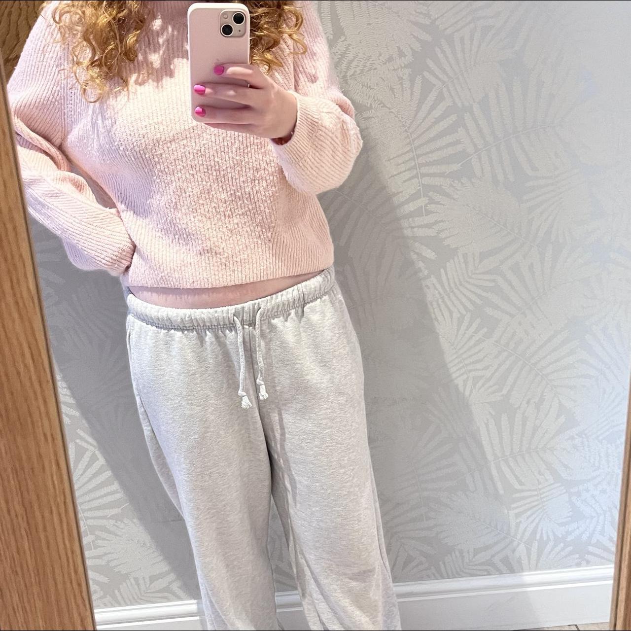topshop baby pink knitted jumper - Depop