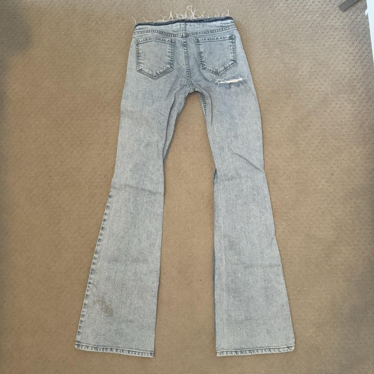 revice denim low rise ripped light blue jeans,... - Depop