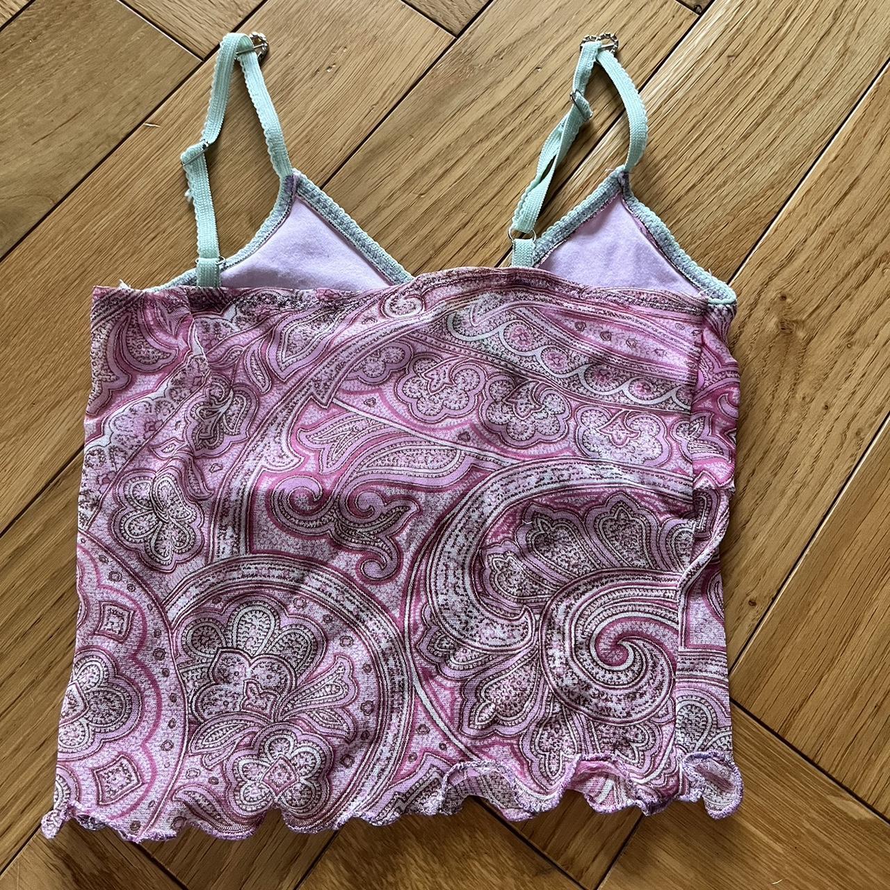 Pink Hannah Ridley paisley design cami top #pink... - Depop