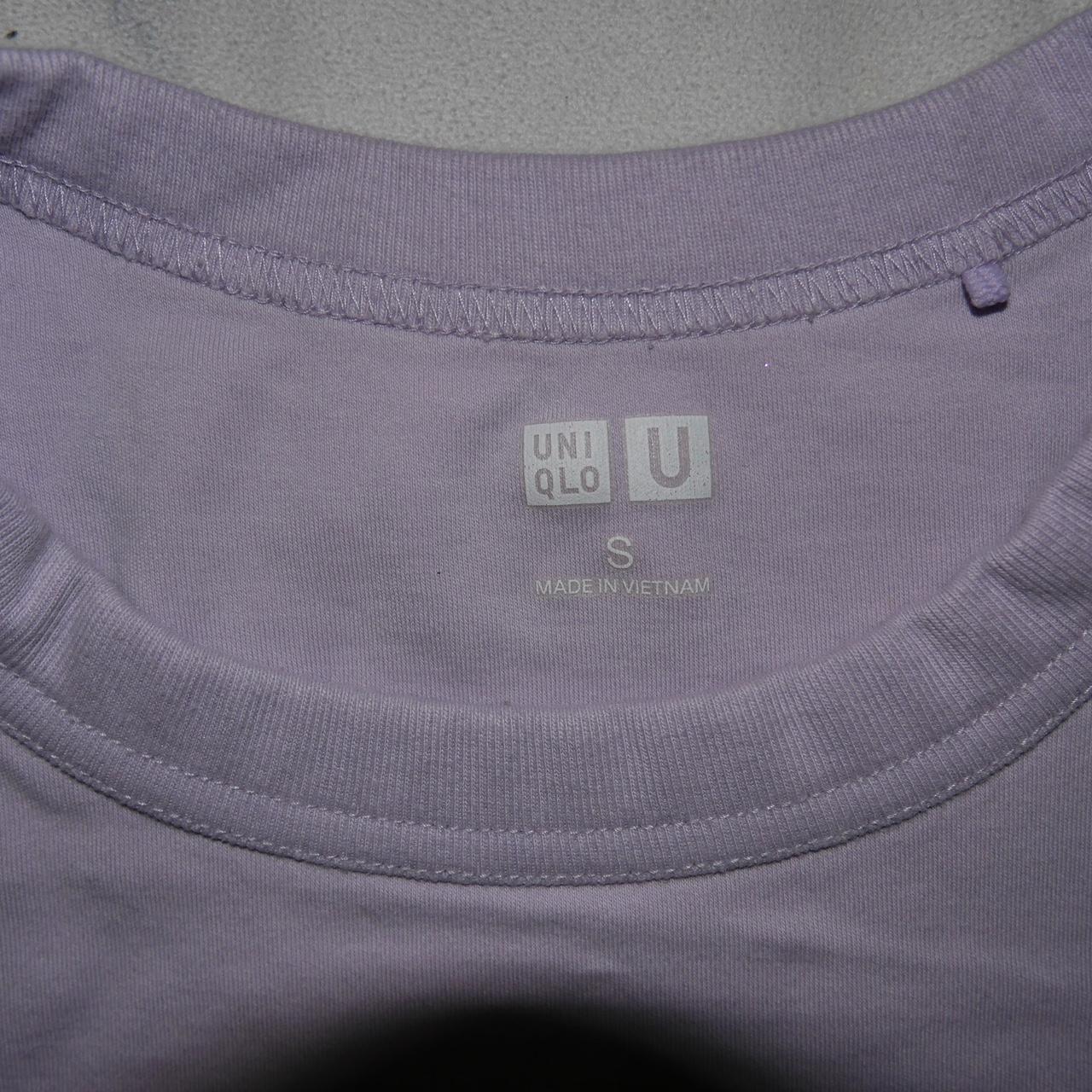 uniqlo light purple t-shirt breathable & super... - Depop