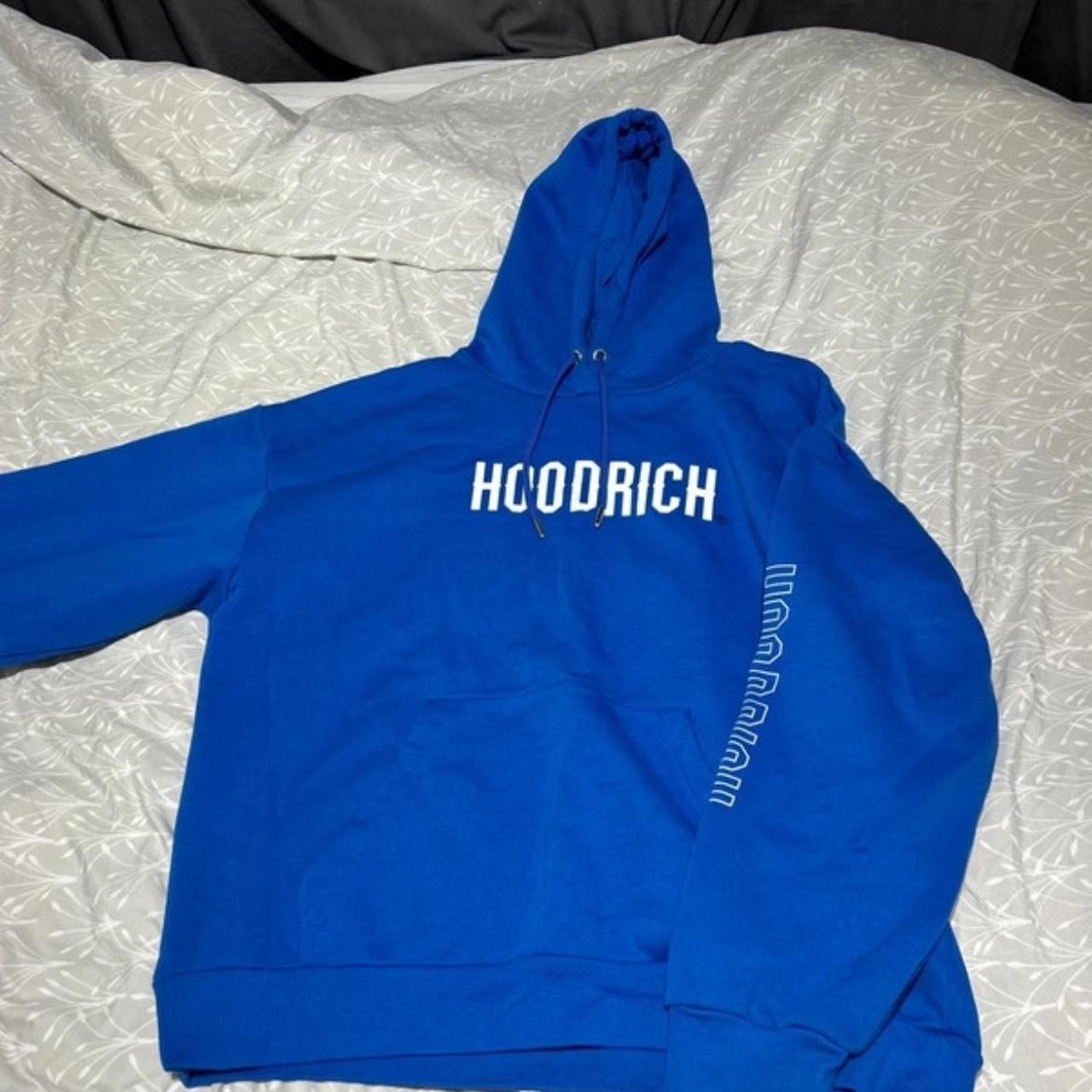 Hoodrich blue hoodie, worn once, would fit S-L - Depop