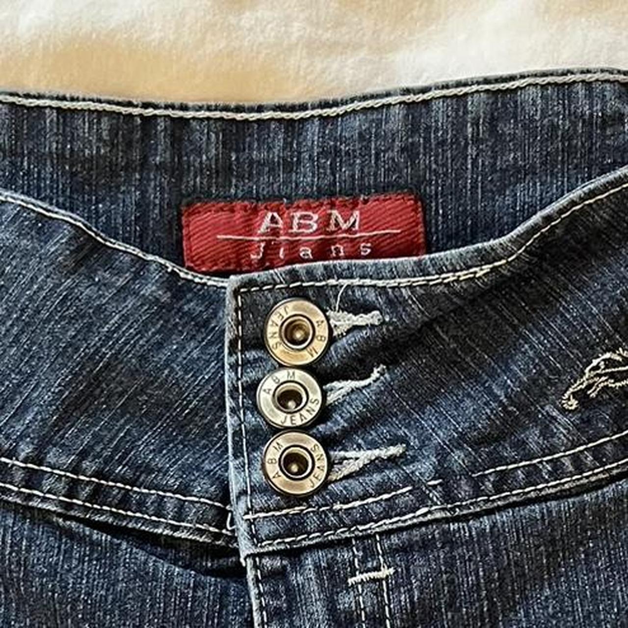 Y2K low rise embroidered detail jeans🍒 Size: 1 (ask... - Depop