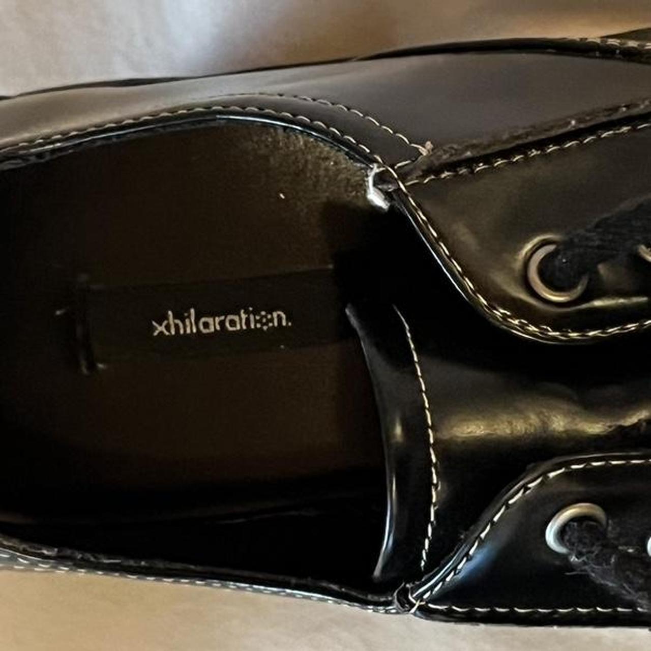 Black 90s grunge chunky platform xhiliration... - Depop