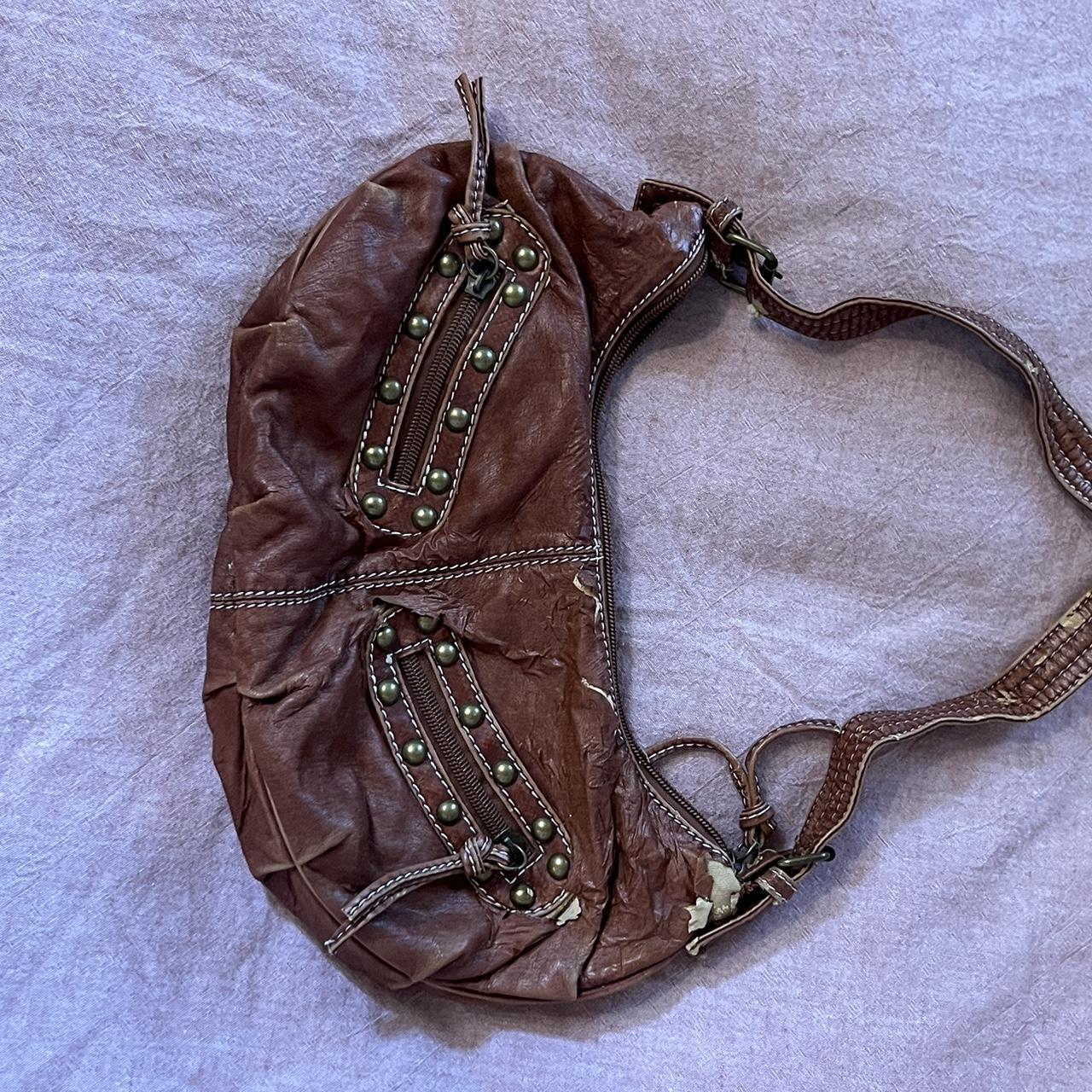 Y2K brown mini bag🪐 In super rough shape, the... - Depop