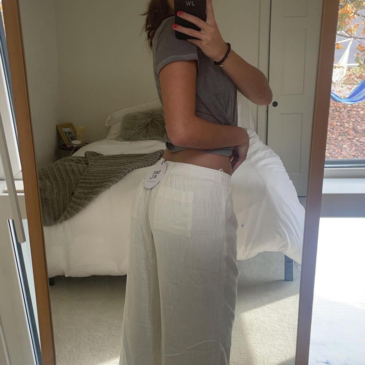 Princess Polly - linen pant off white NEW with tags... - Depop