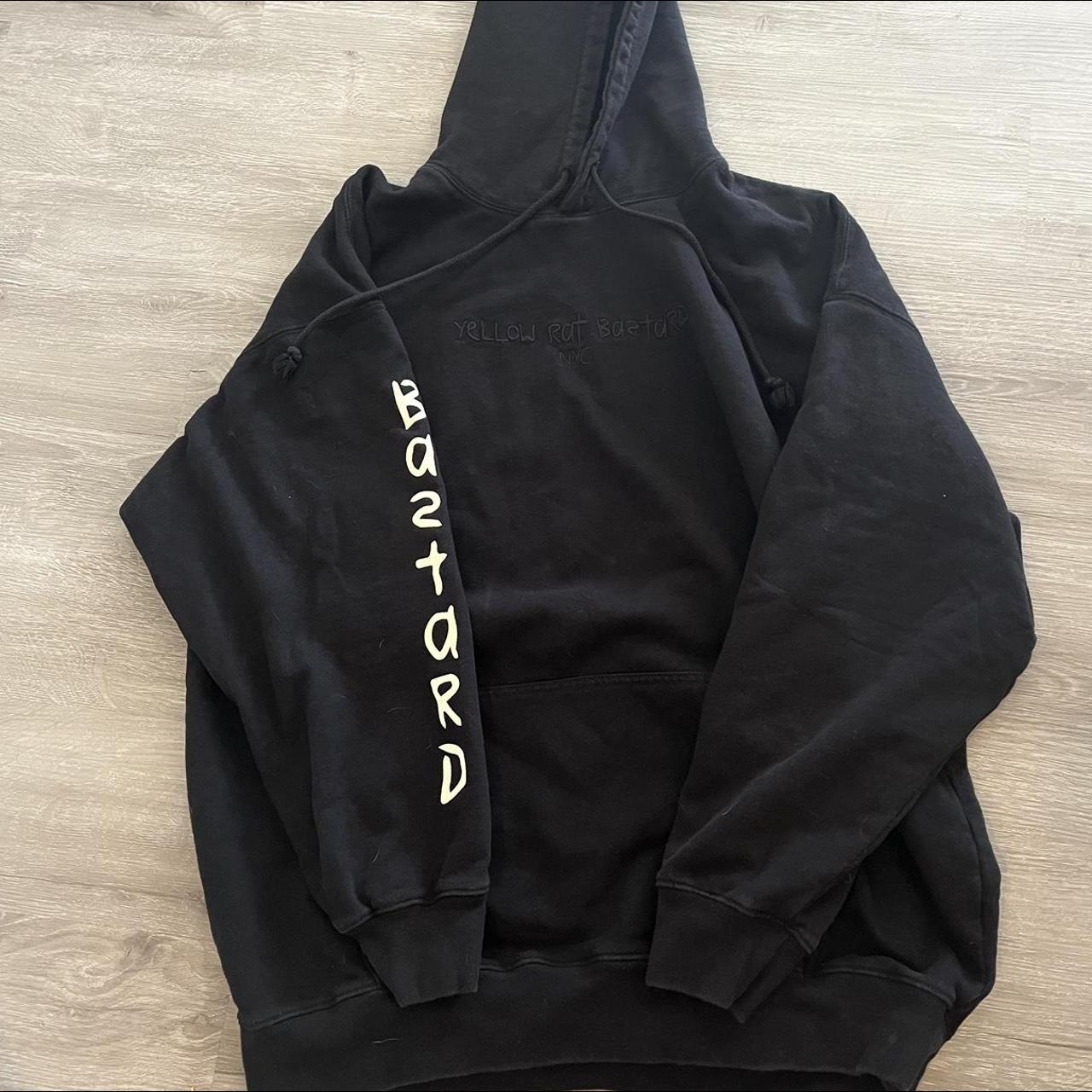 yellow rat bastard hoodie doesnt have a size but... - Depop