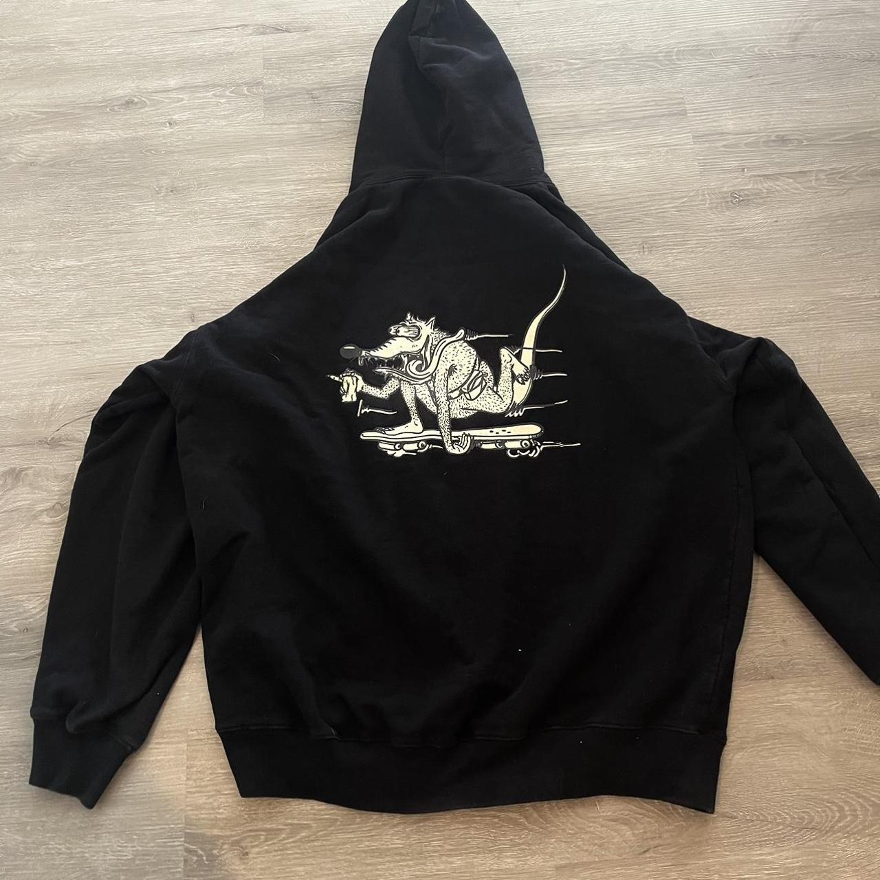 yellow rat bastard hoodie doesnt have a size but... - Depop